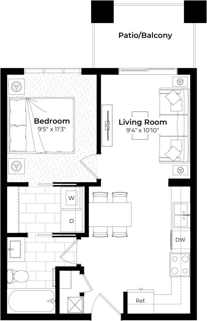 Brody 1 Bedroom Condo | Partners Homes